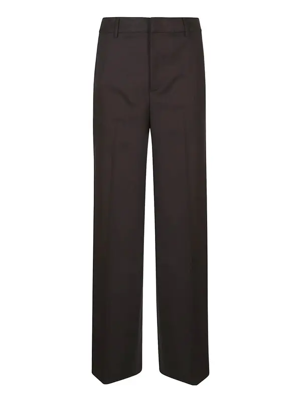 PT TORINO Wool Trousers With Welt Pockets - Black