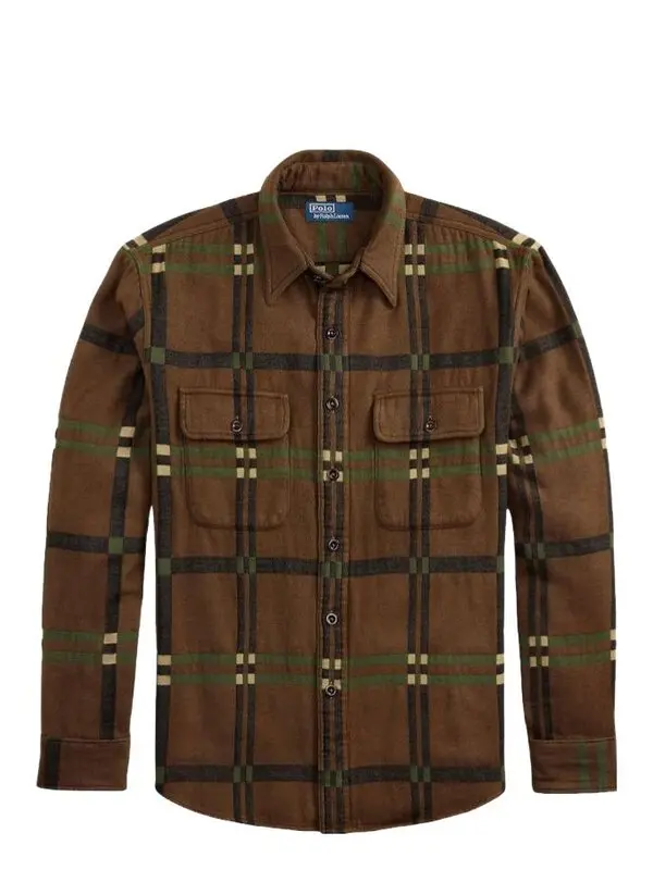 Polo Ralph Lauren Jacquard Shirt Jacket - Brown