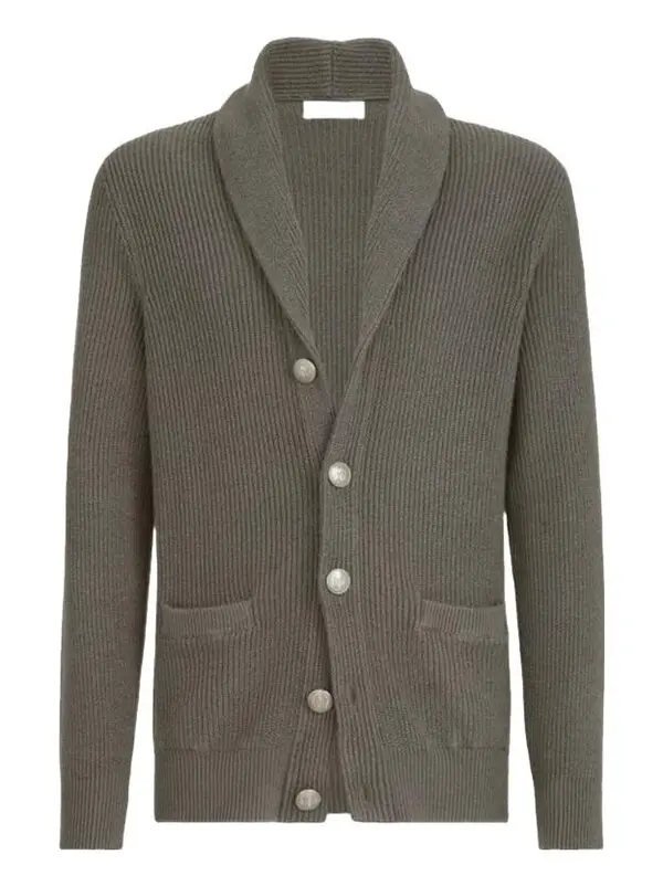 Brunello Cucinelli Malfilé Cotton English Rib Cardigan - Military