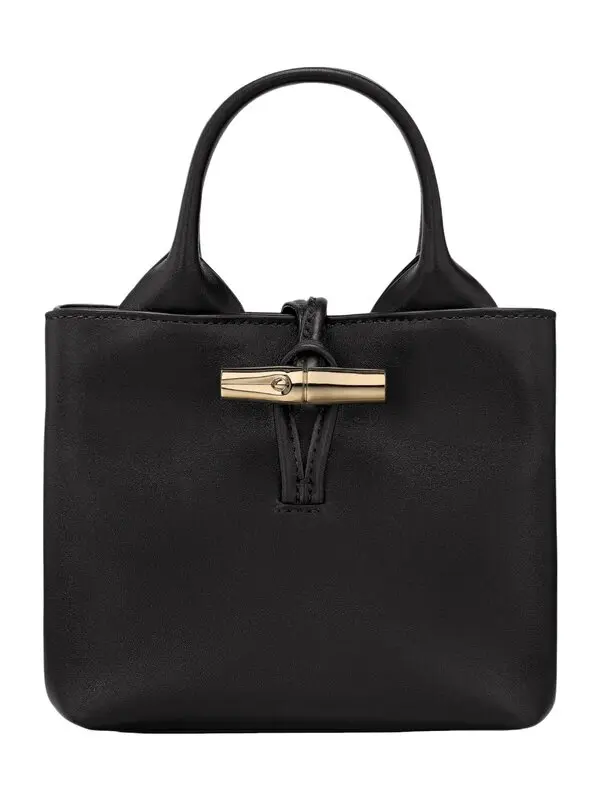 Longchamp Le Roseau Xs Leather Mini Bag - Black