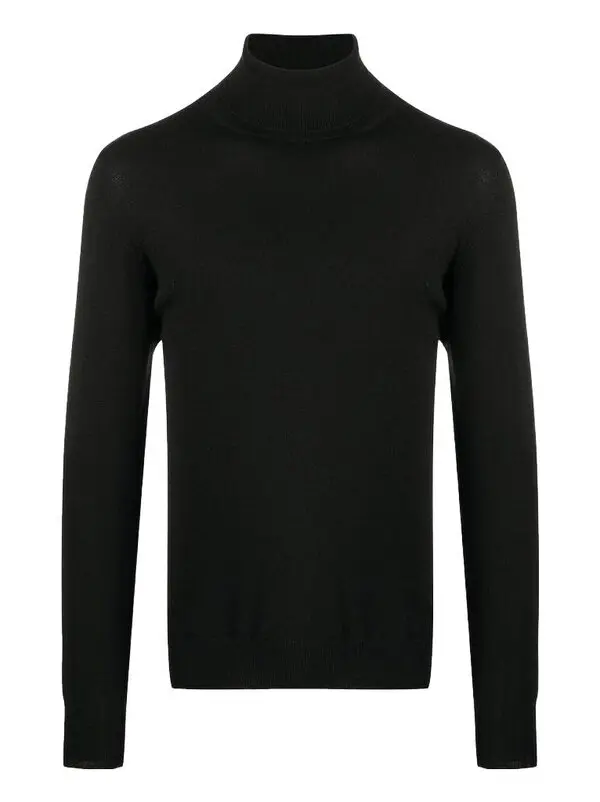 D'ANIELLO Ribbed Roll-neck Jumper - Black