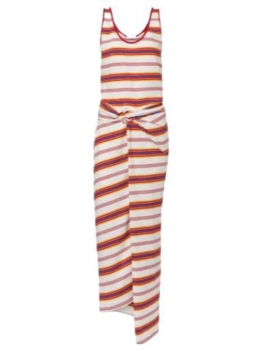Rabanne Striped Cotton-blend Jersey Maxi Dress - Pink