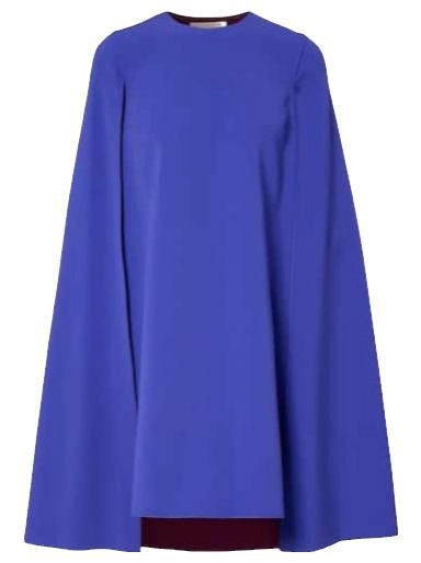 ROKSANDA Twiggy Caped Crêpe Cocktail Dress - Blue