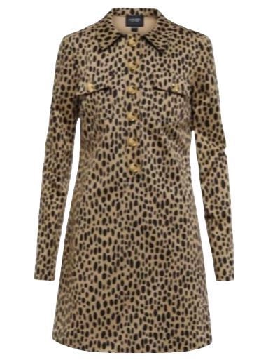 Giambattista Valli Animal Print Denim Mini Dress - Brown