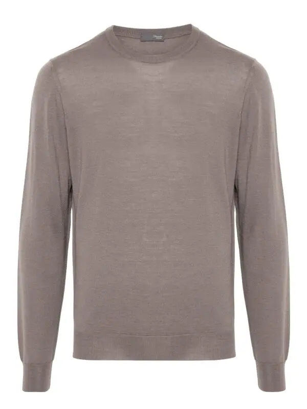 DRUMOHR Ribbed Crew Neck Knitwear - Gray