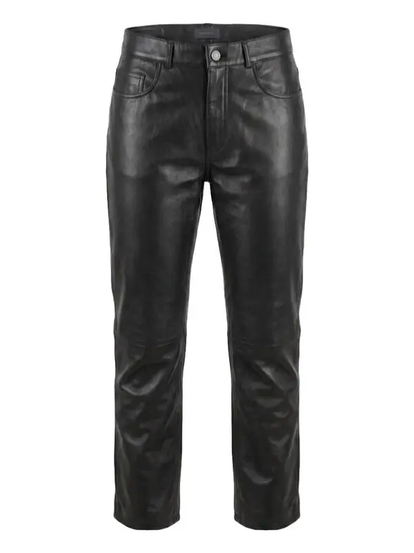 HAIKURE Winny Leather Five-pocket Trousers - Black