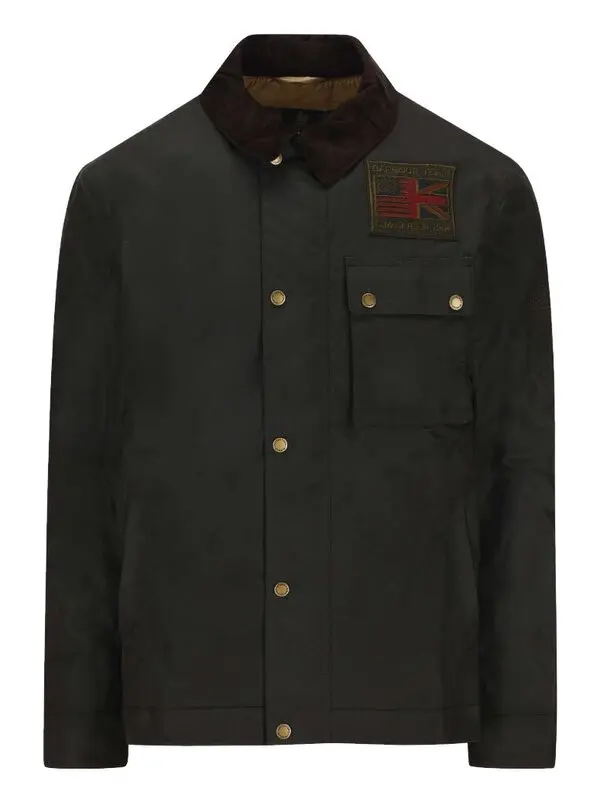 Barbour Cotton Logo Patch Workers Jacket - Black