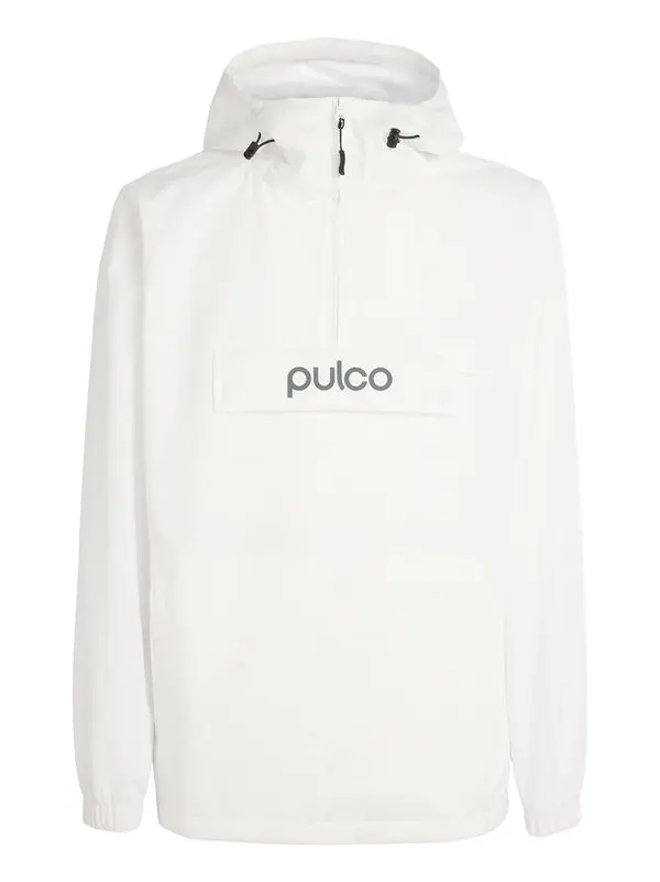 PULCO STUDIOS Water-resistant Hooded Coaches Jacket - White