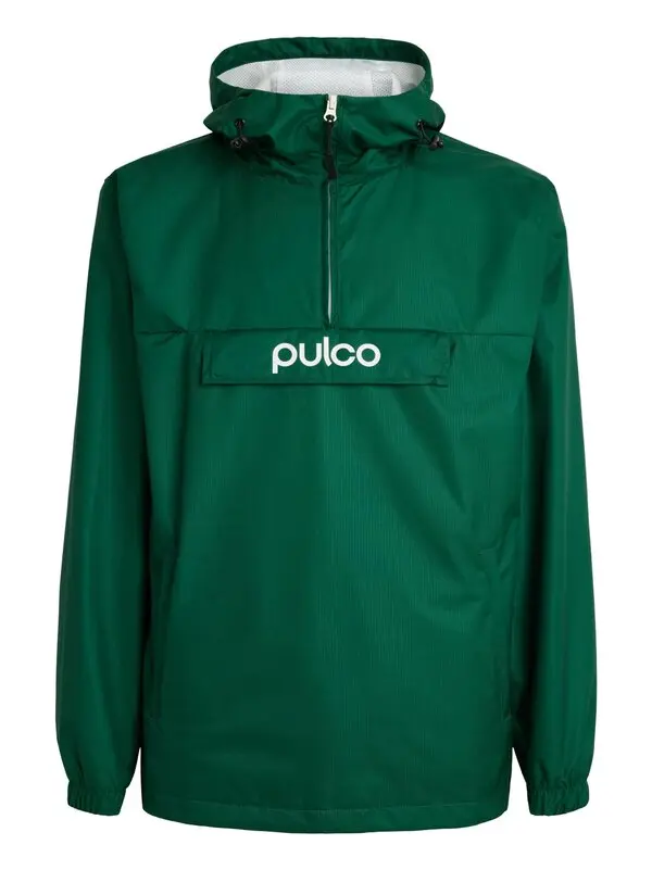 PULCO STUDIOS Water-resistant Hooded Coaches Jacket - Green