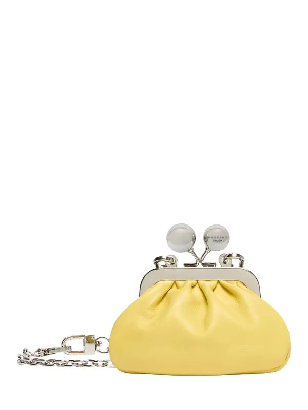 Max Mara Pasticcino Leather Bag Charm - Yellow