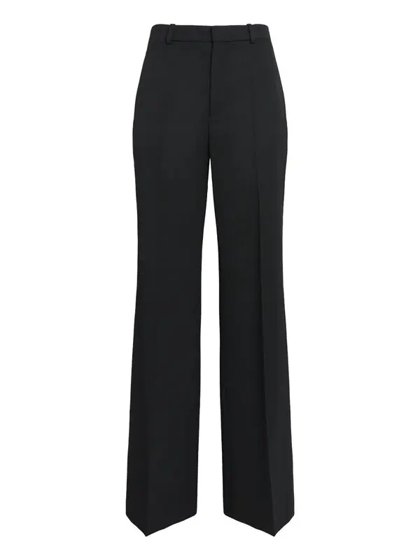 Chloé Wool Flared Tailored Trousers - Black