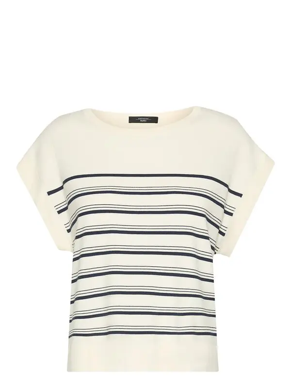Max Mara Relaxed Fit Striped T-shirt - Beige