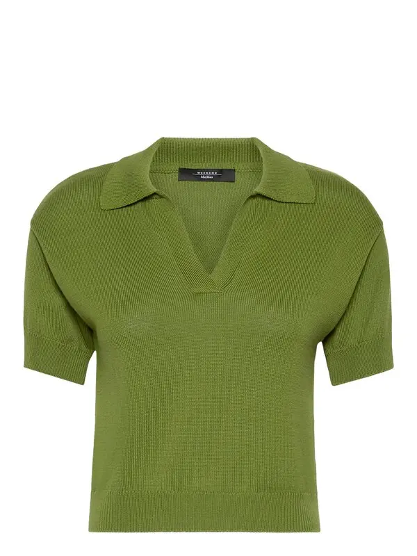 Max Mara Knitted Polo Shirt - Green