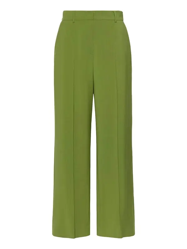 Max Mara Virgin Wool Trousers - Green