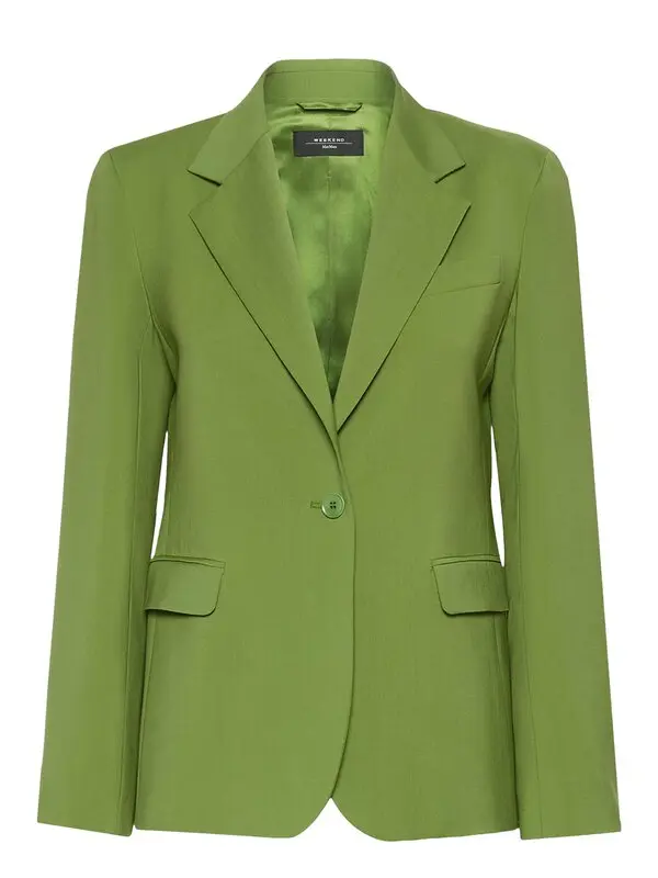 Max Mara Virgin Wool Blazer - Green