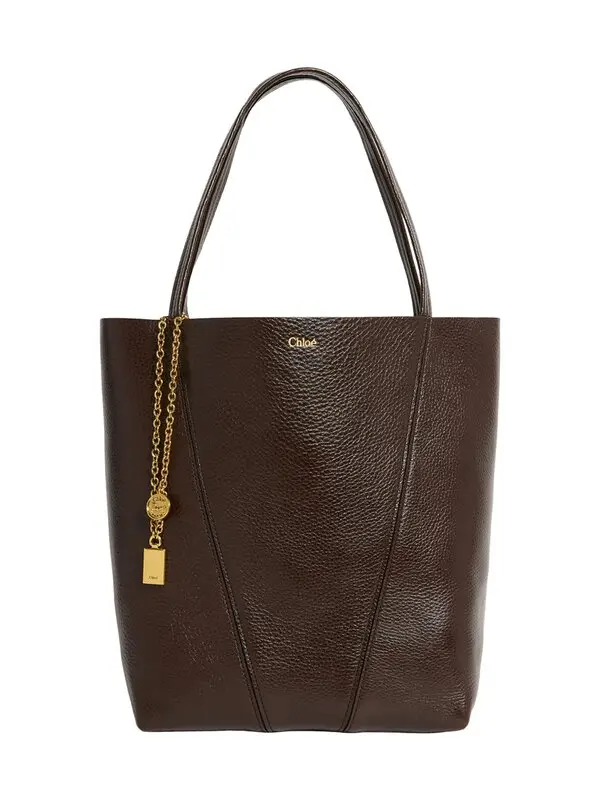 Chloé Medium Calfskin Spin Tote Bag - Brown