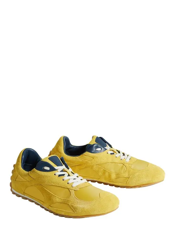 Bottega Veneta Suede Panel Orbit Flash Sneakers - Yellow