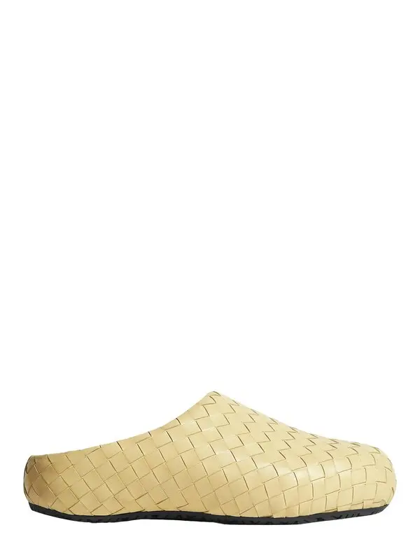Bottega Veneta Intrecciato Lambskin Slippers - Yellow