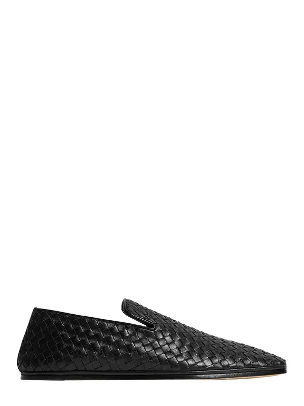 Bottega Veneta Lambskin Palazzo Slippers - Black