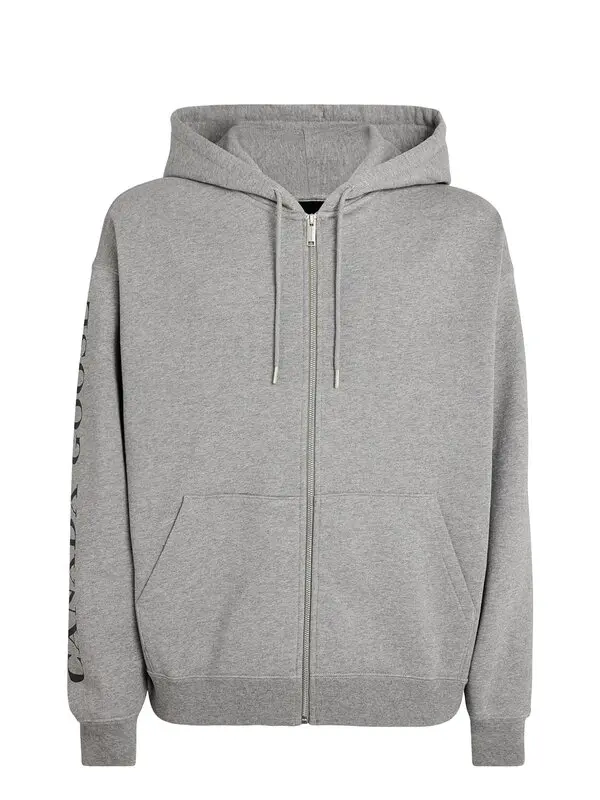 Canada Goose Organic Cotton Graphic Zip-up Hoodie - Grey