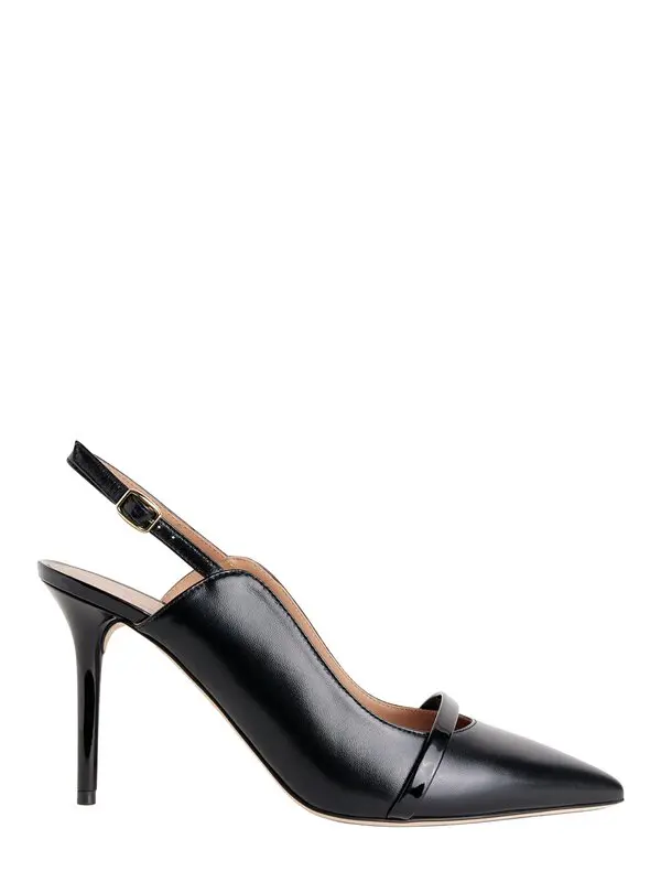 MALONE SOULIERS Leather Slingback Pumps - Black
