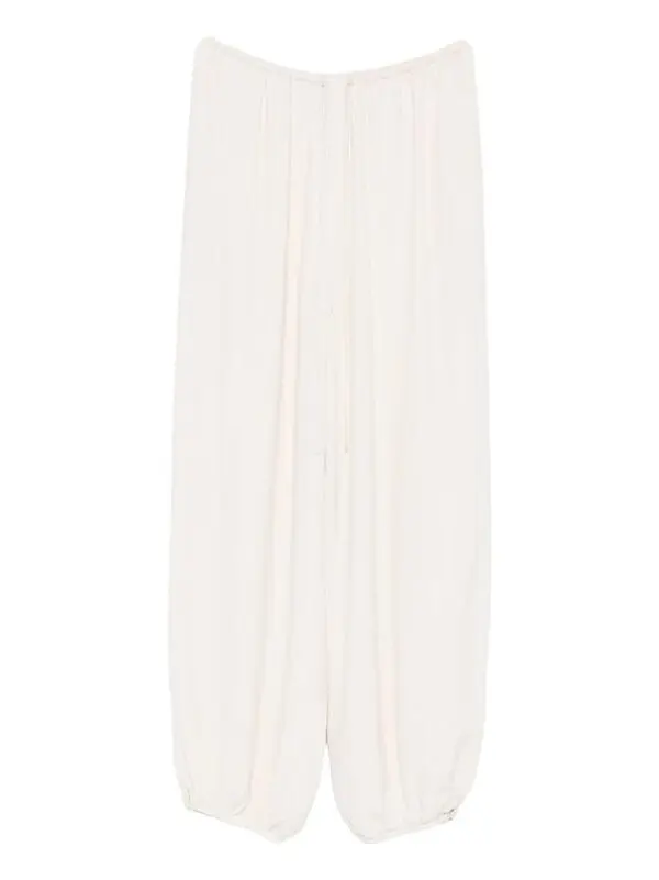 FORTE_FORTE Loose-fit Cuffed Trousers - White