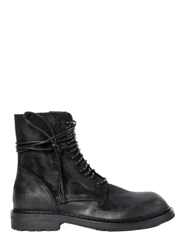 ANN DEMEULEMEESTER Danny Lace-up Ankle Boots - Black