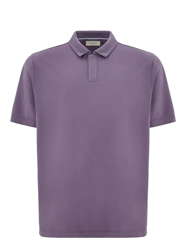 Canali Petunia Cotton Polo Shirt - Purple