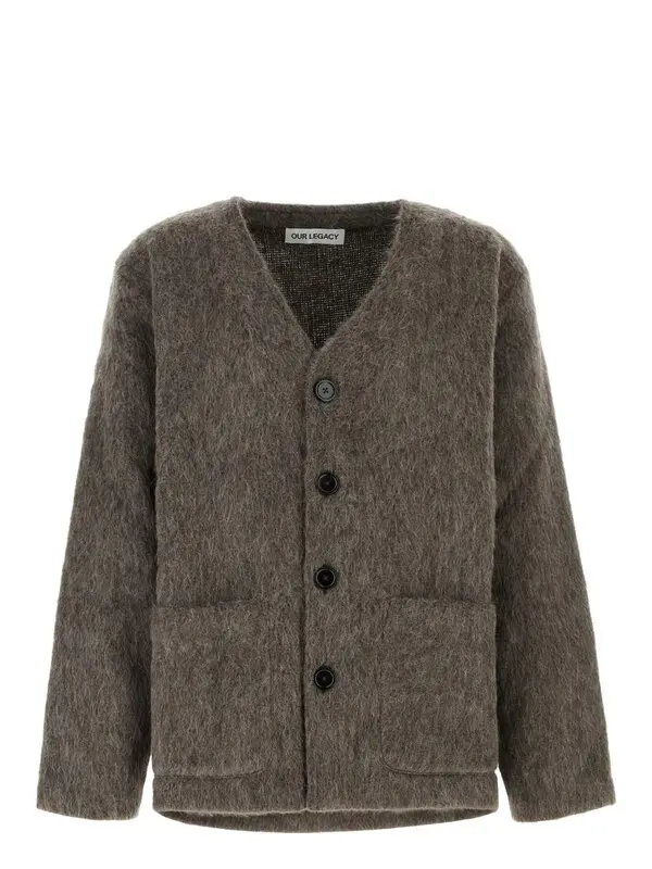Our Legacy Mud Wool Blend Oversize Cardigan - Brown