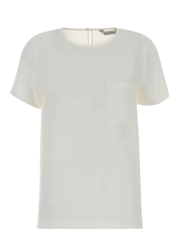 Max Mara Silk Pagano T-shirt - White