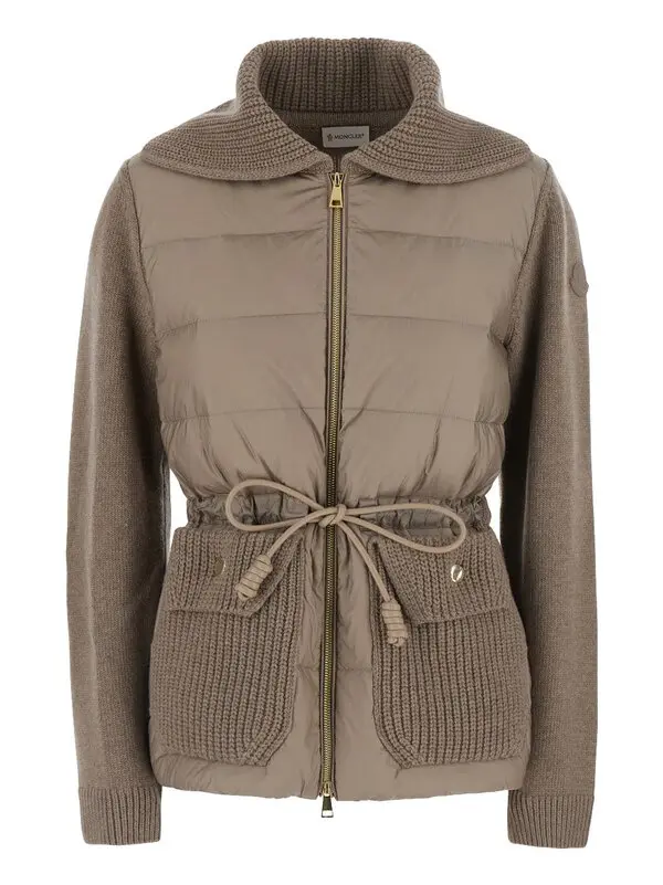 Moncler Cardigan With Patch Logo - Multicolor