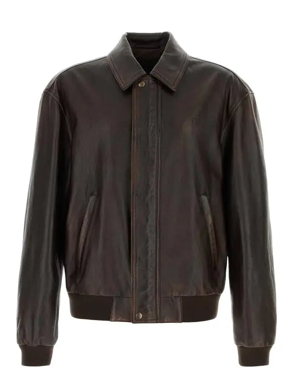 Prada Capi In Pelle Leather Jacket - Multicolor