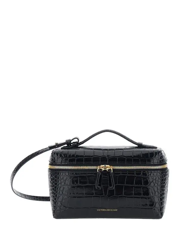Victoria Beckham Patent Leather Croc Effect Crossbody Bag - Multicolor