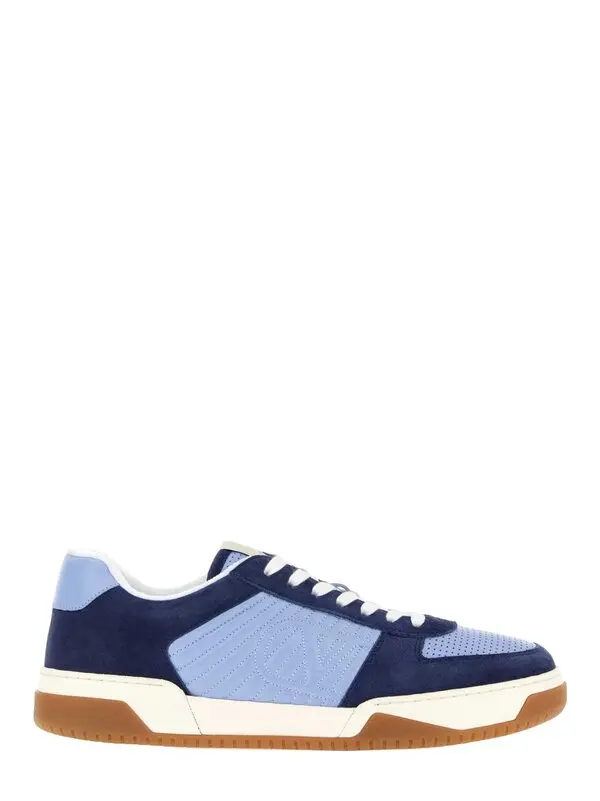 Valentino Garavani Two-tone Leather And Suede Sparry Sneakers - Multicolor