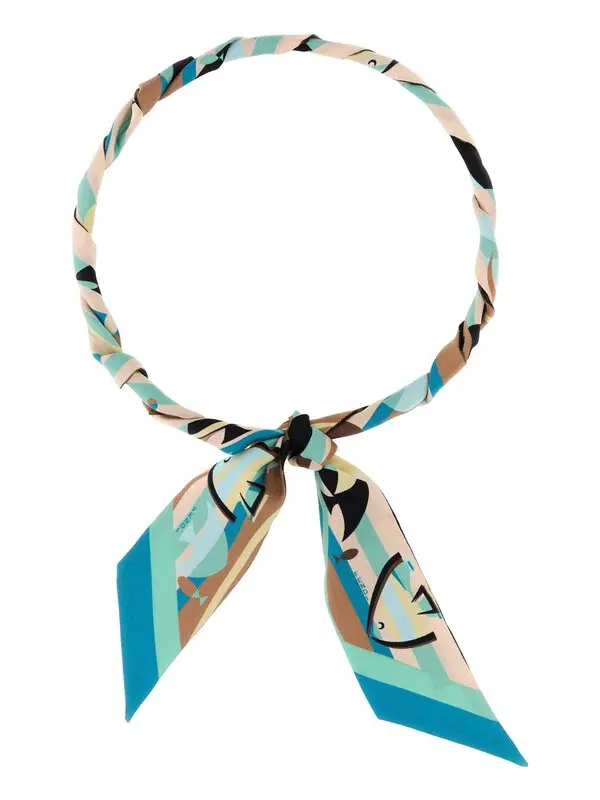 Fendi Printed Silk Reversible Foulard - Multicolor