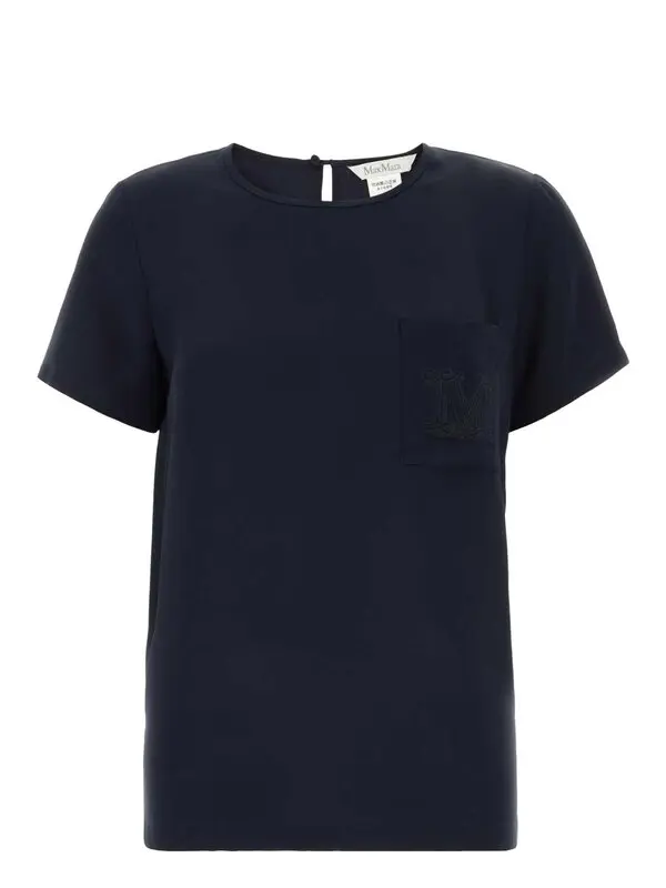 Max Mara Silk T-shirt - Blue