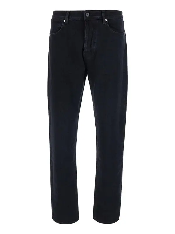 Stone Island Slim Fit Denim Jeans With Back Logo Patch - Black