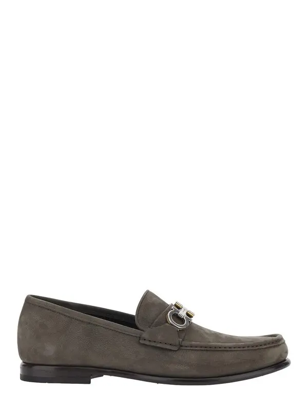 FERRAGAMO Avril' Gancini Loafers - Gray
