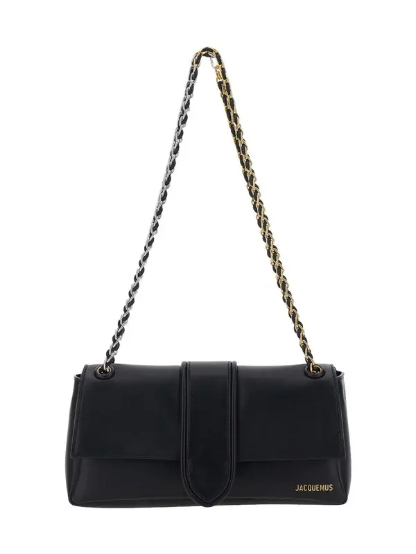 Jacquemus Le Bambino Chaine Lamb Leather Crossbody Bag - Black