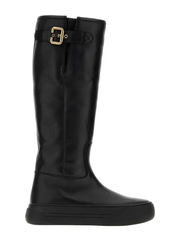 Chloé Leather Delia Boots - Black