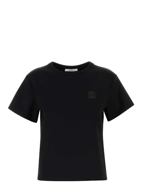 Max Mara Black Stretch Jersey T-shirt - Multicolor