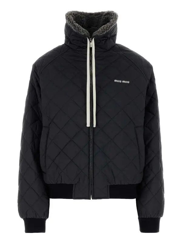 Miu Miu Quilted Down Jacket - Blue