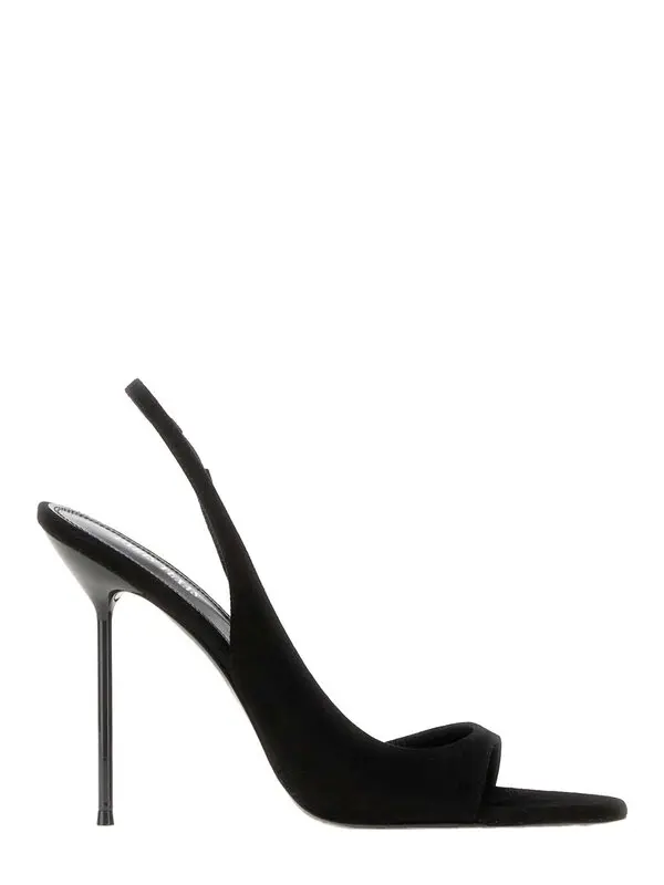 Paris Texas Suede Lidia Slingback Sandals - Black