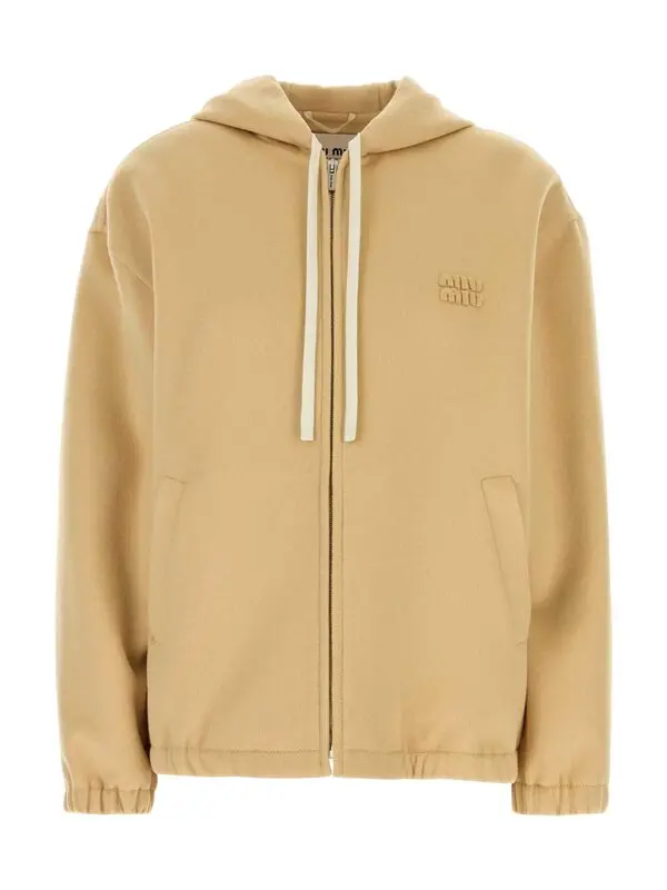 Miu Miu Pastel Wool Blend Jacket - Yellow