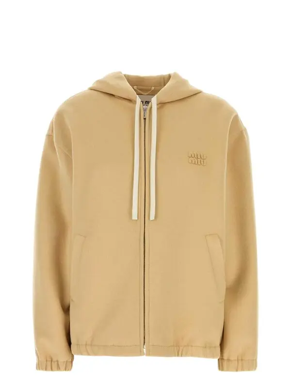 Miu Miu Pastel Wool Blend Jacket - Yellow