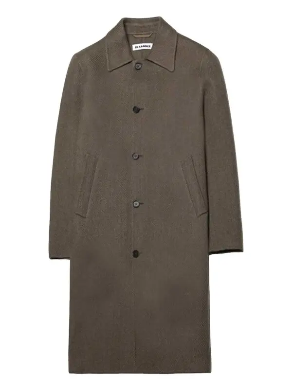 JIL SANDER Double-breasted Sporty Coat - Green