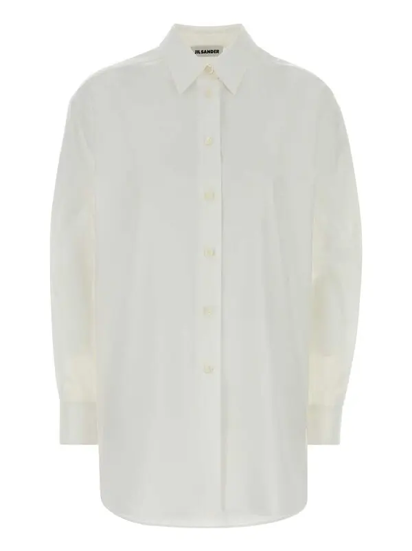 JIL SANDER Cotton Poplin Shirt - White