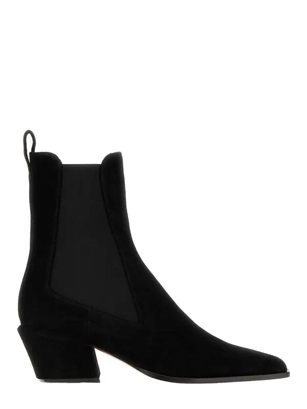 Paris Texas Suede Bettina Ankle Boots - Black