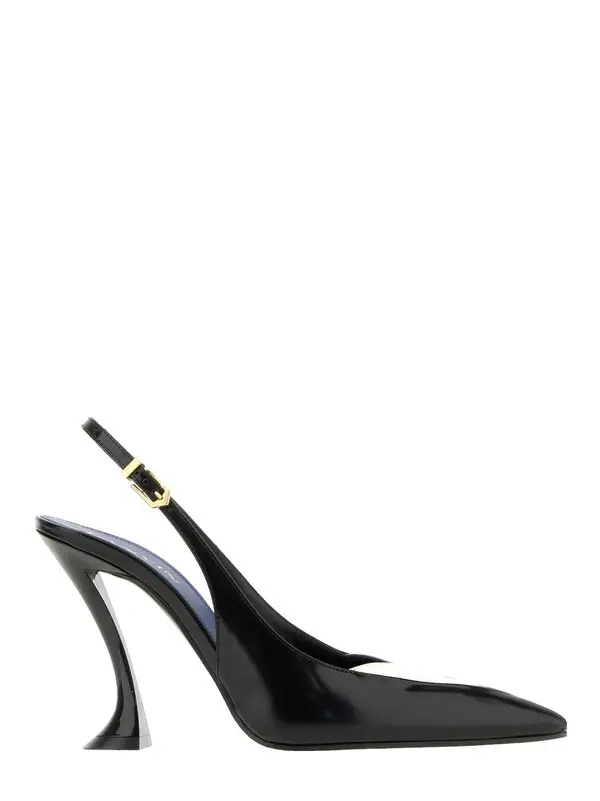 LANVIN Two-tone Leather Slingback Pumps - Multicolor