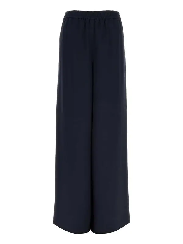 Max Mara Wide-leg Silk Pants - Blue